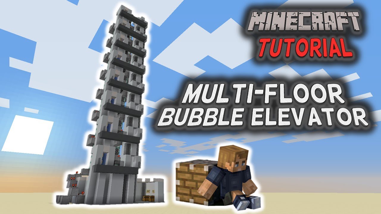 Redstone Tutorial Multifloor Bubble Elevator 1 16 5 Youtube