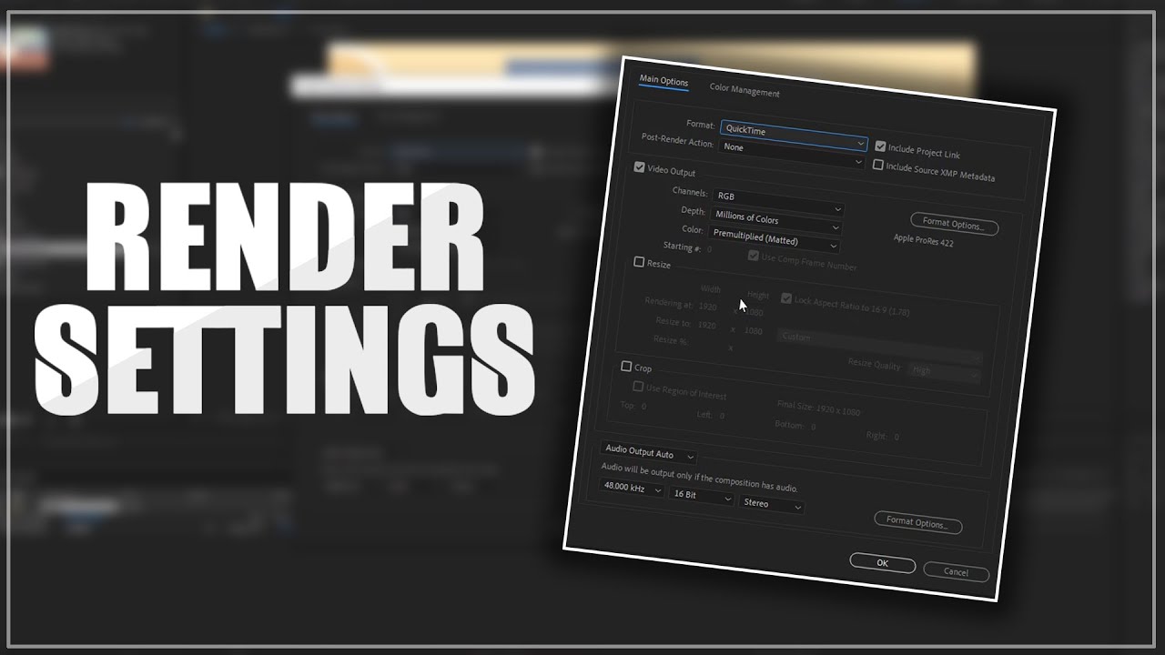 My Best Render Settings In After Effects And Media Encoder Tutorial