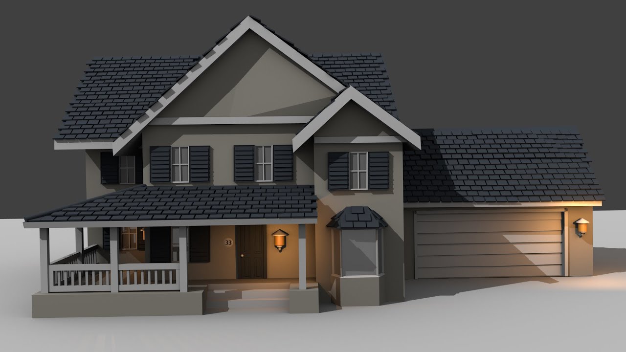 House Blender Modelling Timelapse Youtube