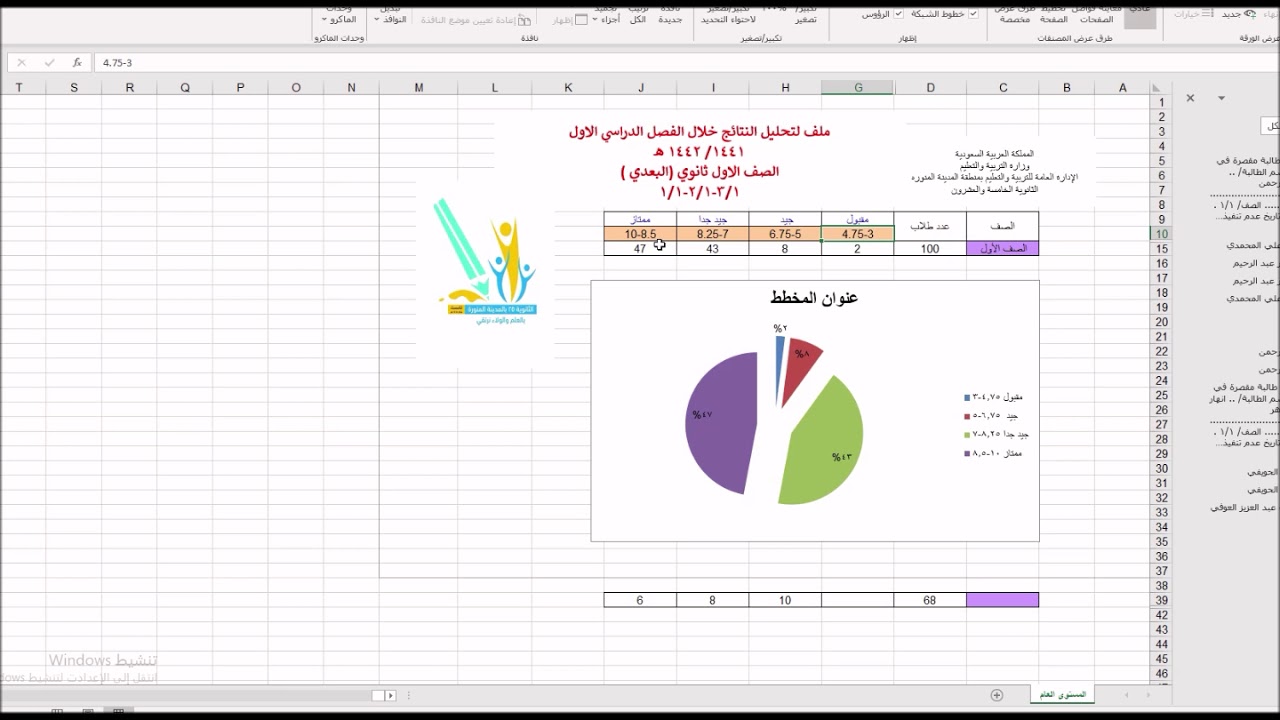 تحليل نتائج الاختبار و حساب الإنحراف المعياري Youtube