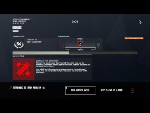 R6 Ranked Cancel Match Saved My Rank 1v5 Youtube