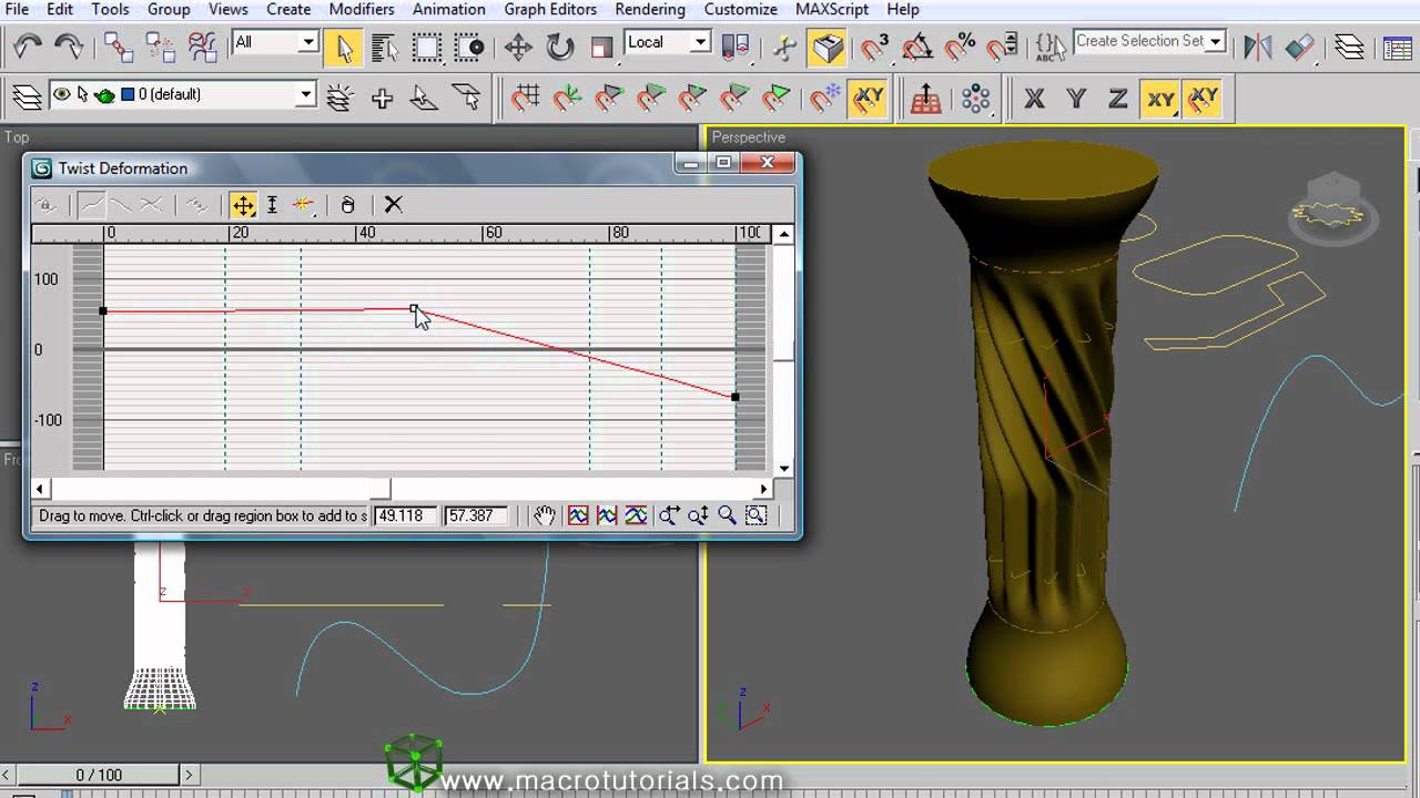 3d Studio Max Tutorial How To Use The Loft Tool Create A Column