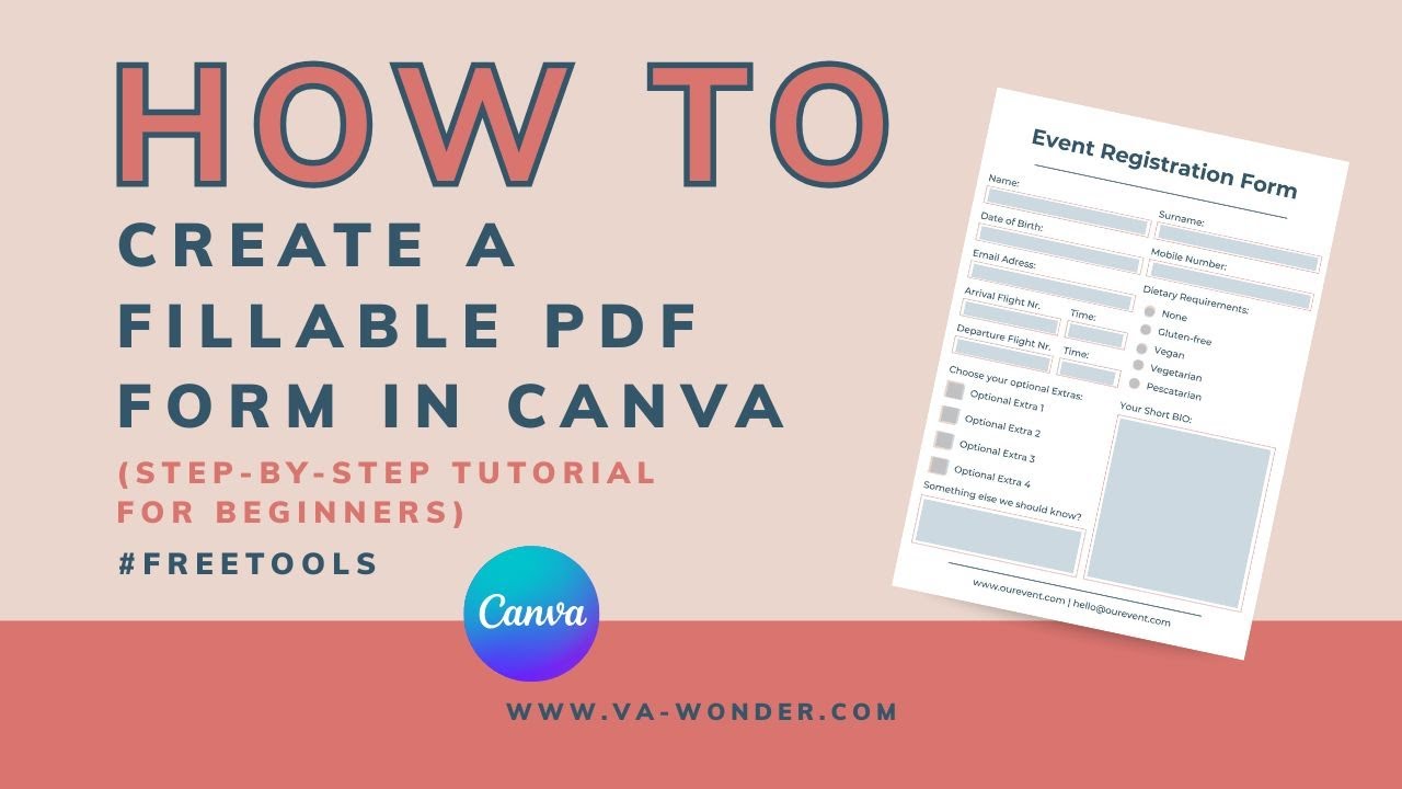 How To Create A Fillable Pdf Form In Canva Step By Step Tutorial For