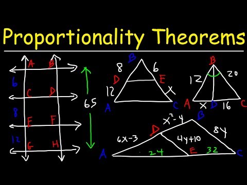 Triangle Proportionality Theorem Side Splitter Theorem Angle