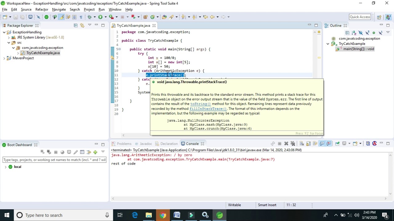 Java Exception Handling Multiple Catch Blocks At Emma Sparks Blog