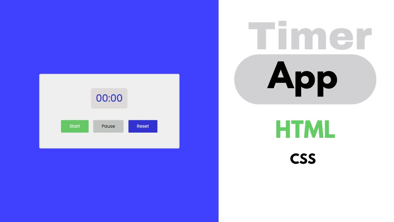 Html Css Tutorial Build A Fun Timer App Youtube