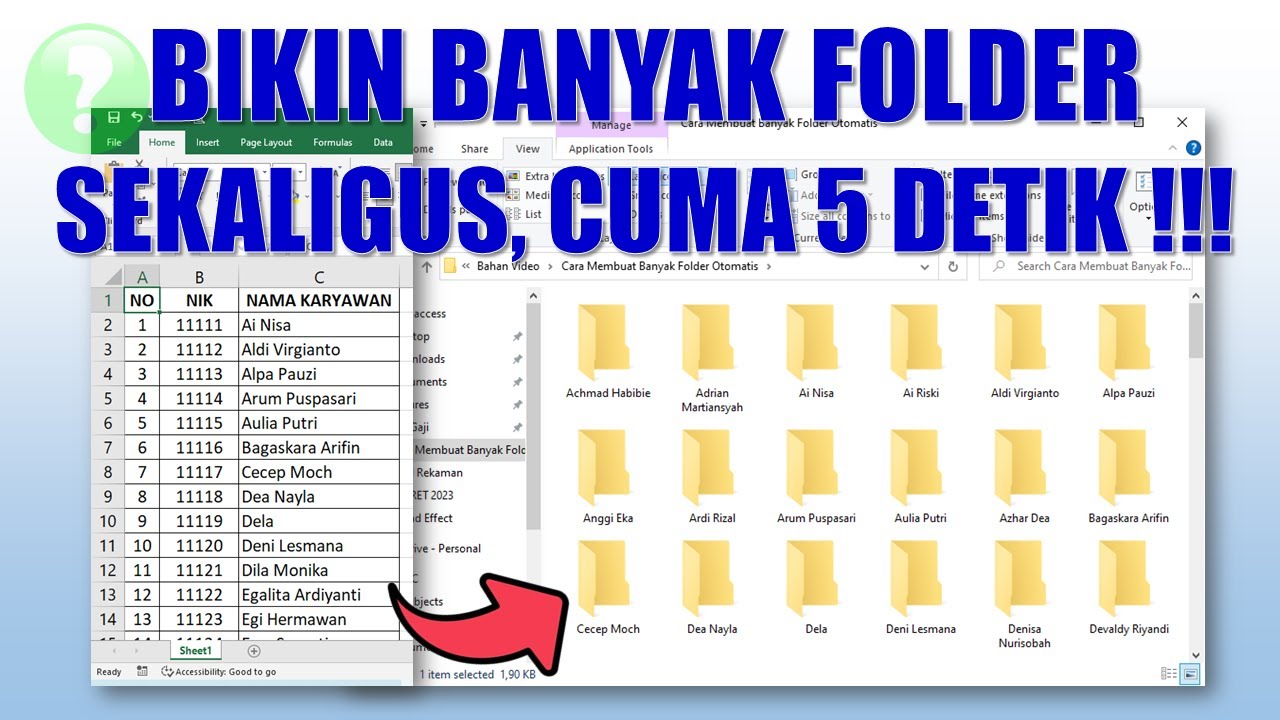 Cara Membuat Banyak Folder Dengan Cepat Youtube