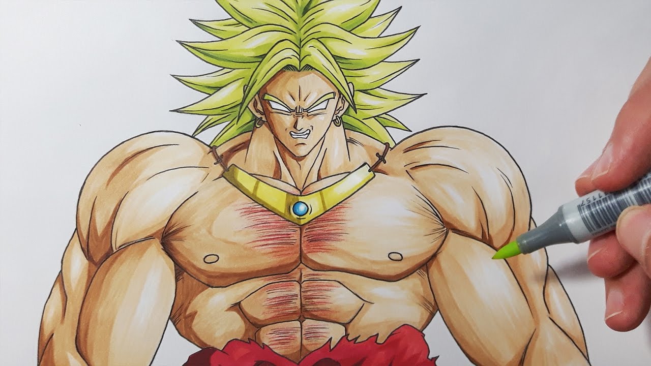 How To Draw Broly The Legendary Super Saiyan Step By Step Tutorial
