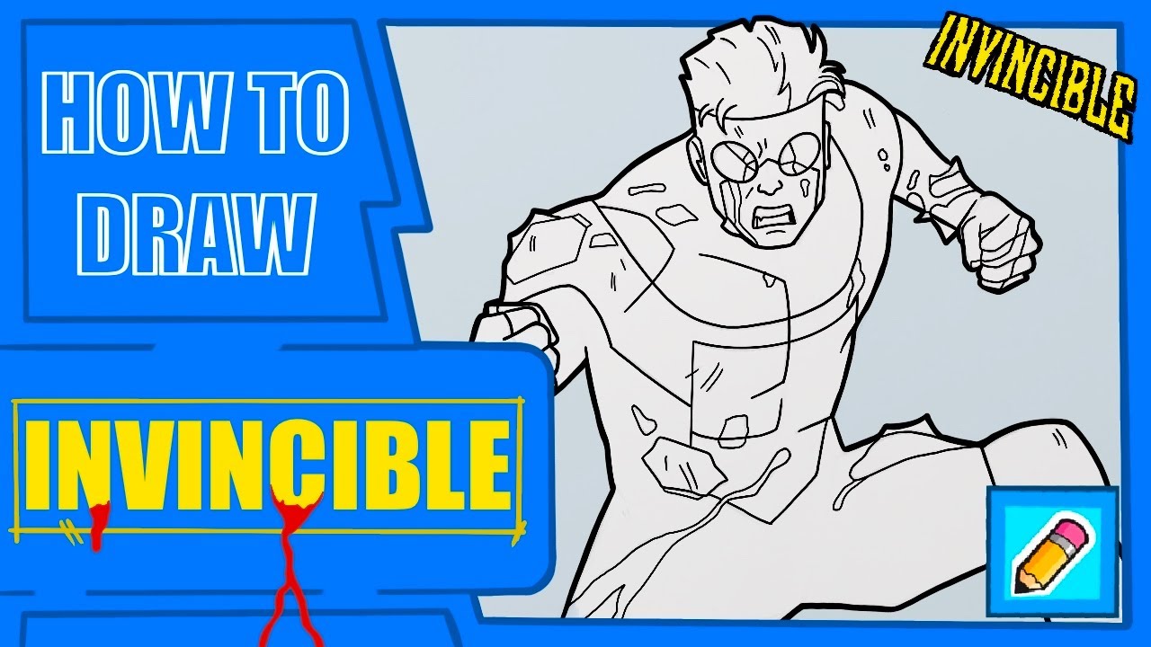 How To Draw Invincible From Invincible Easy Step By Step Drawing
