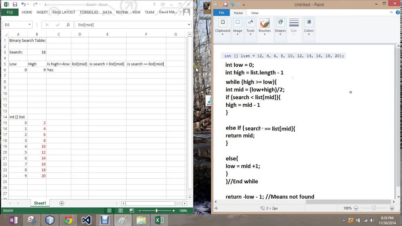 Binary Search Example Part 1 Java Youtube