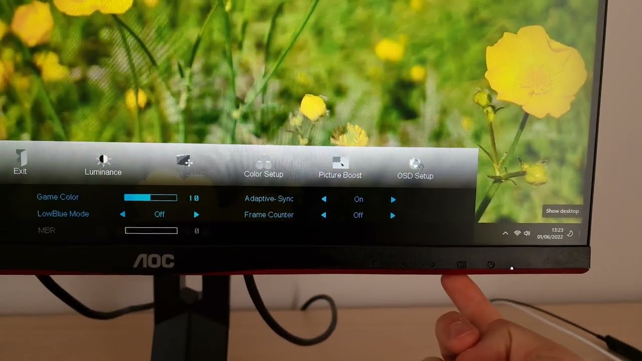 Aoc 24g2spu 24g2sp Menu System Osd Youtube