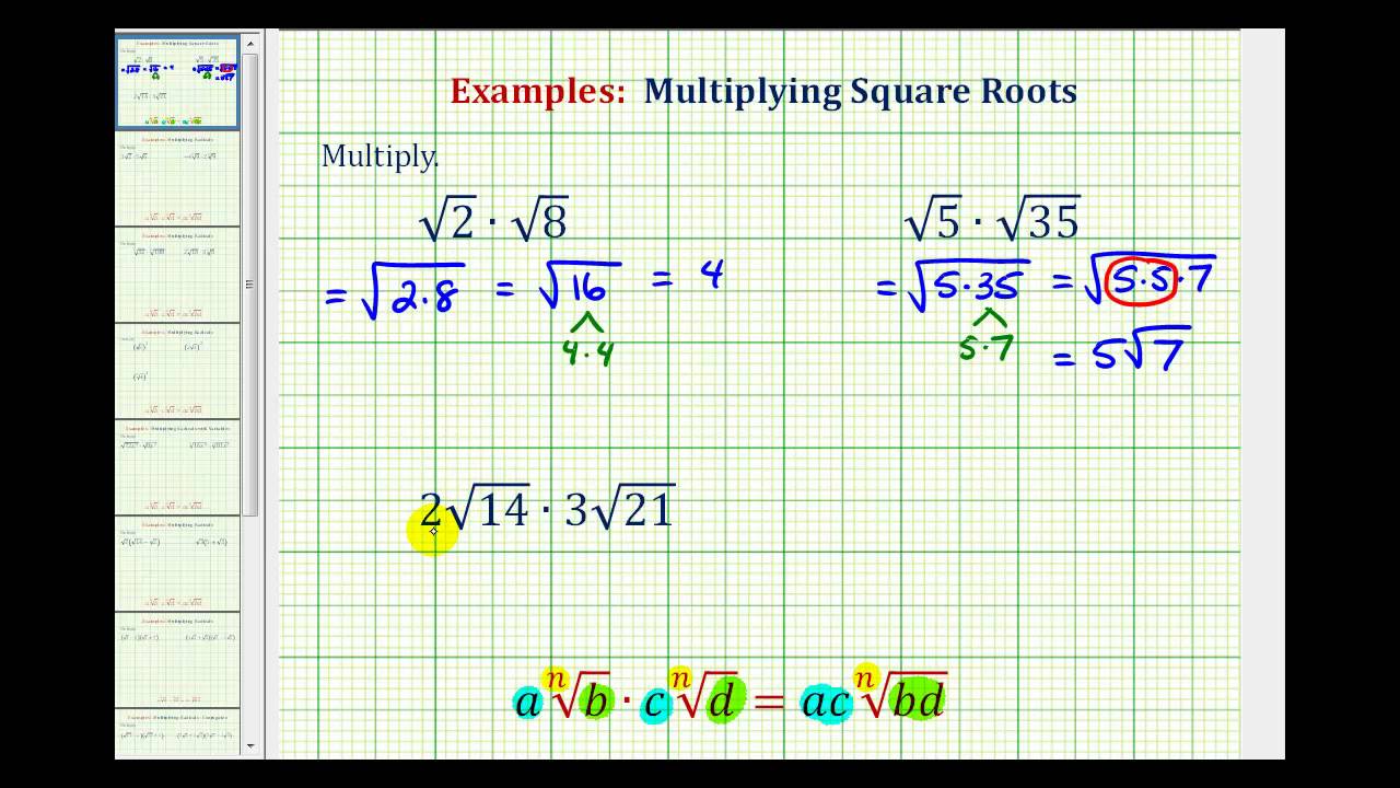 Ex Multiply Square Roots Youtube
