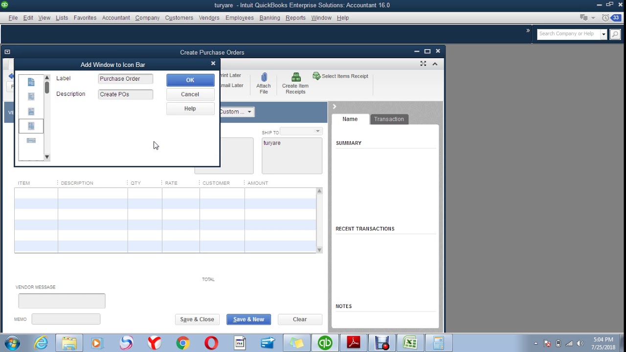 Quickbooks Lesson 09 Youtube