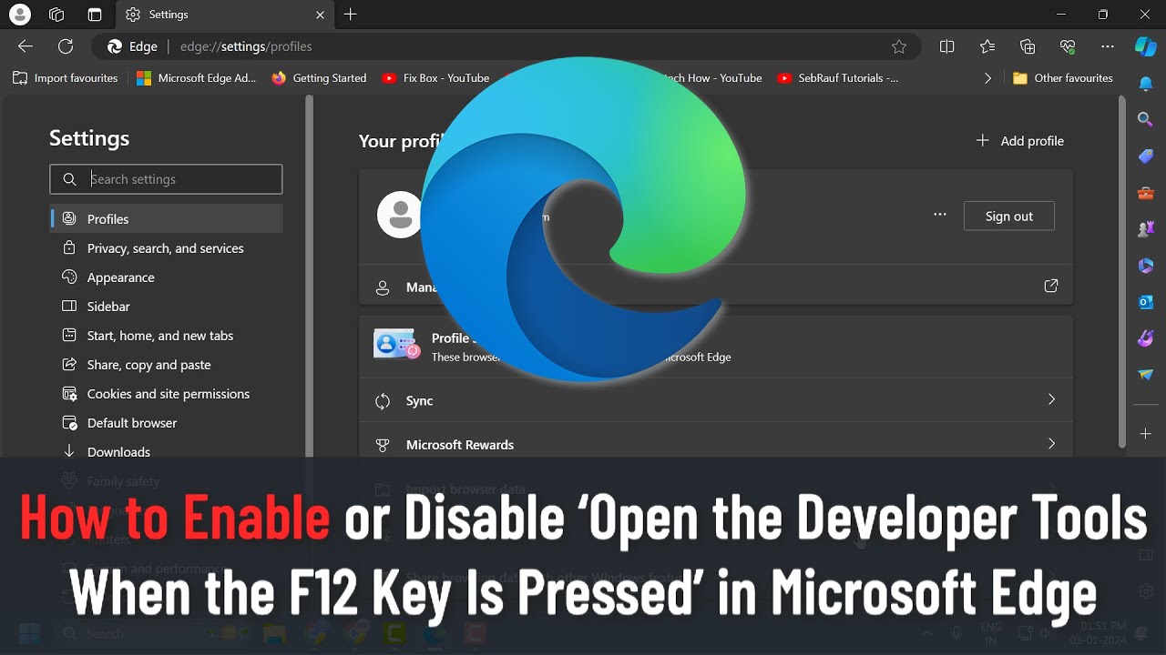 How To Enable Or Disable Open The Developer Tools When The F12 Key Is