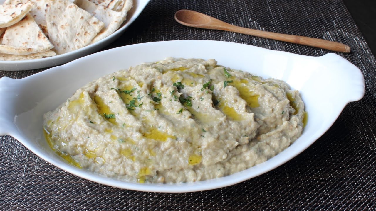 Baba Ghanoush How To Make Roasted Eggplant Dip Spread Recipe