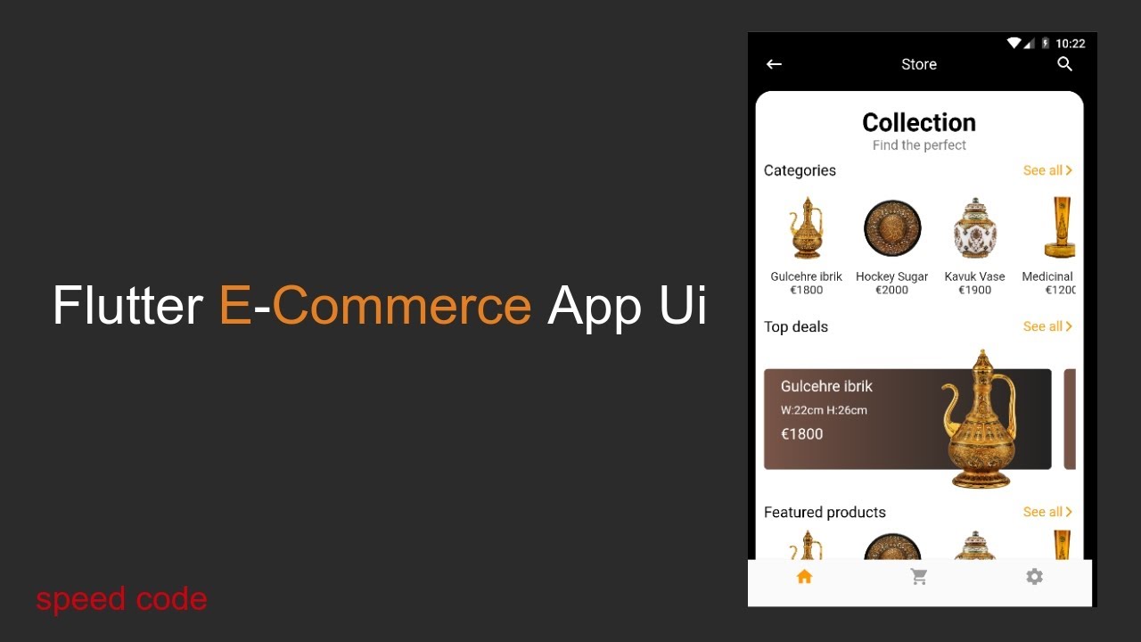 Flutter Ecommerce App Ui Speed Code Youtube