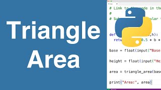 Python Program To Calculate The Area Of A Triangle Programming Css Cpp ...