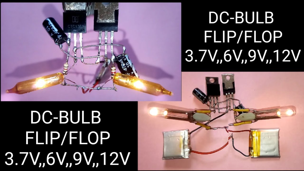 Dc Bulb Flip Flop Flash 3 7v 6v 9v 12v Youtube