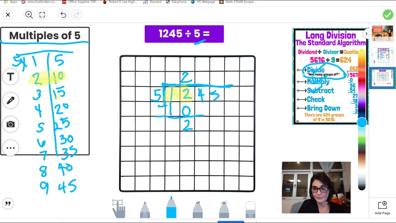 Long Division Standard Algorithm Youtube