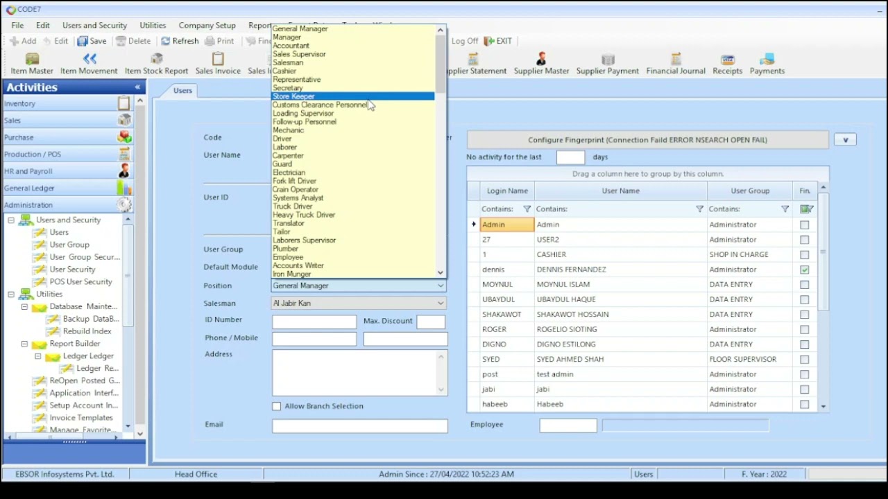 Code7 User Creation Youtube