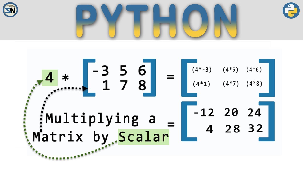 Python Scalar Matrix Multiplication Youtube