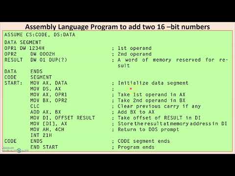 Module 2 Topic 14 Assembly Language Program Youtube