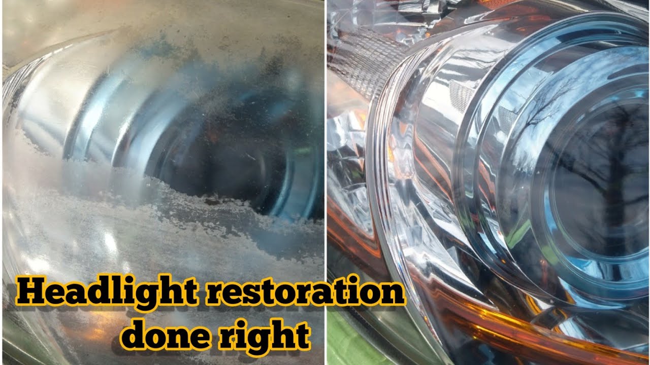 Headlight Restoration Best Mothod Done Right Youtube