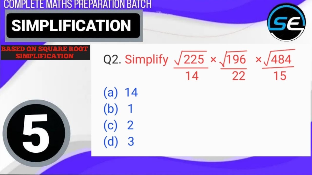 Simplification Based On Square Root Simplification Youtube