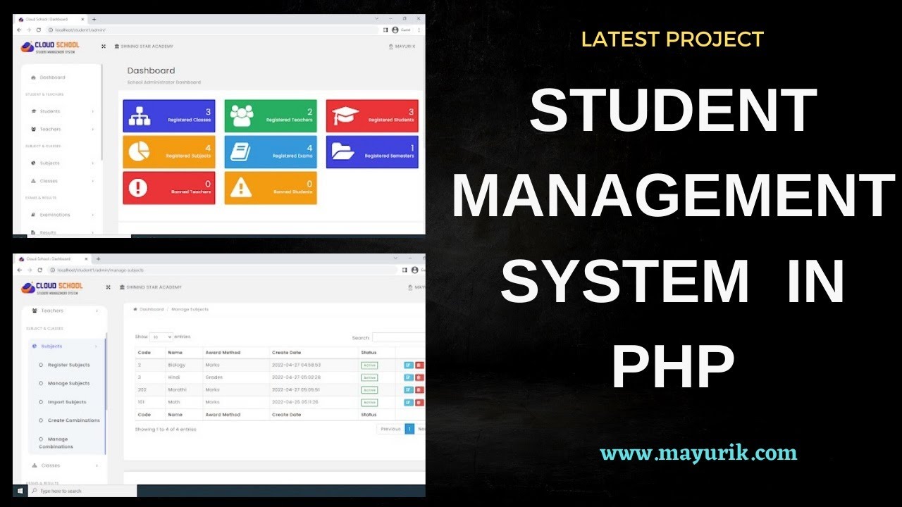 Student Management System Project In Php Attendance Management System
