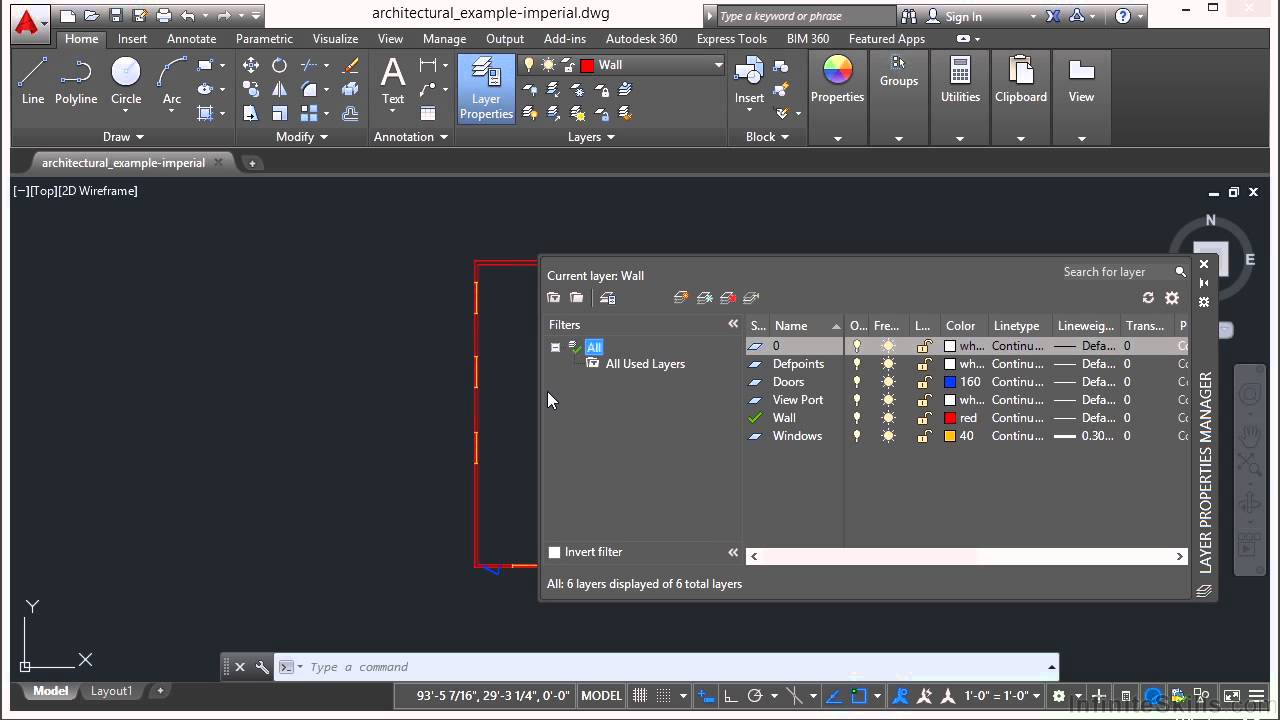 Autocad The Layer Manager Tutorial 2015 55 Youtube