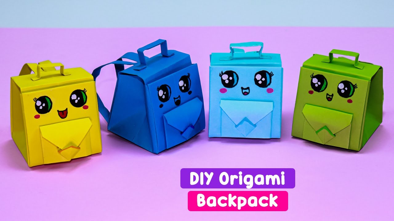 How To Make A Paper School Bag Easy Paper School Bag Tutorial Diy