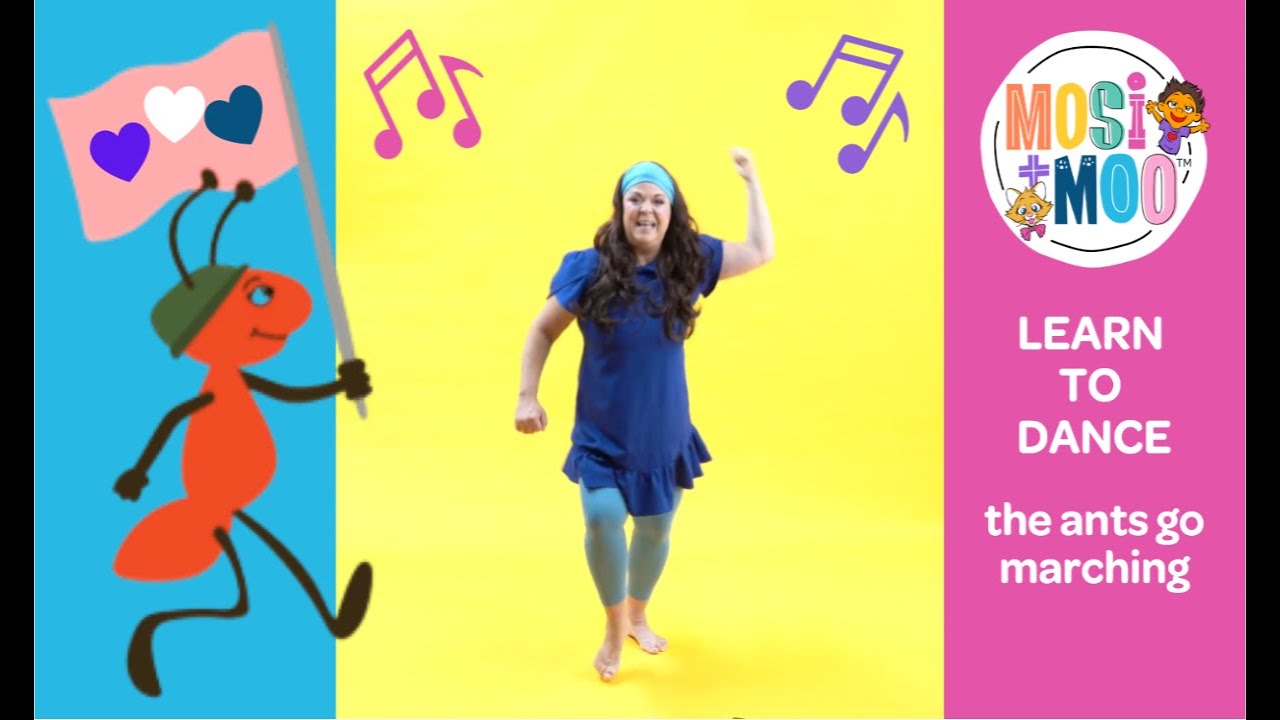 Learn To Teach The Ants Go Marching Nursery Rhyme Dance Fun