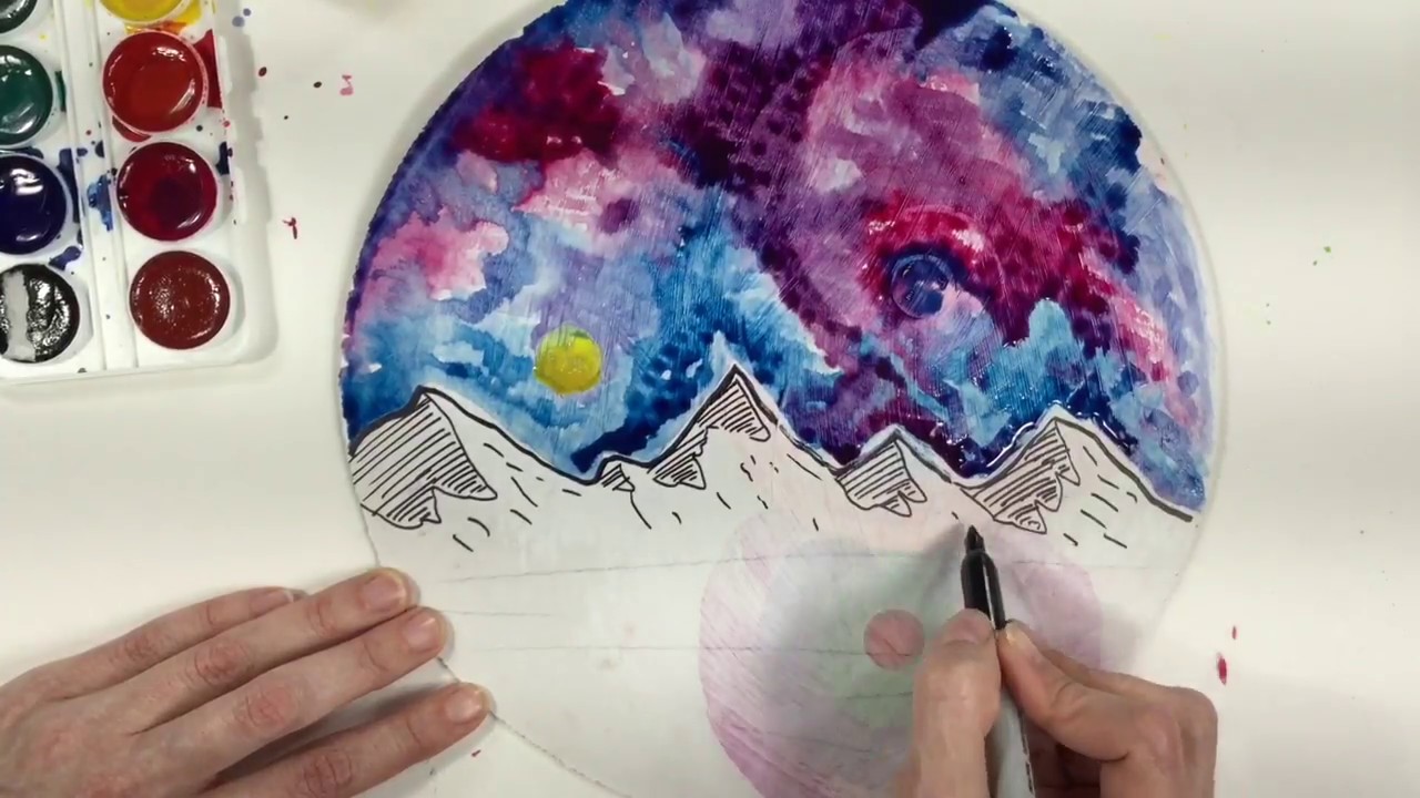 Landscape Paintings For Kids Youtube