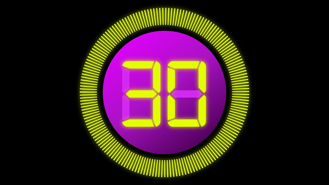 30 Second Countdown Timer With Clock Ticking Sound Finish Alarm Beep