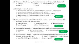 Freshman Economics Unit 3 100 Exam Questions With Answers Tutorial In