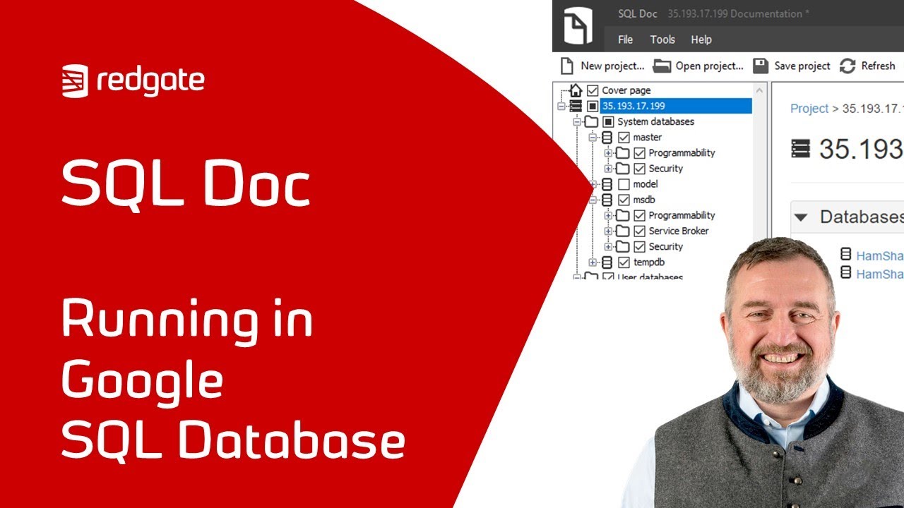 Sql Doc Running On Google Sql Database Youtube
