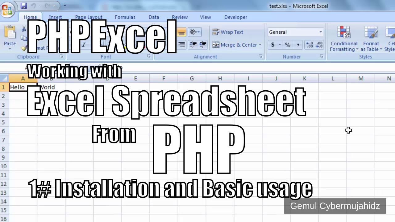 Phpexcel Working With Excel Spreadsheet In Php 1 How To Install And