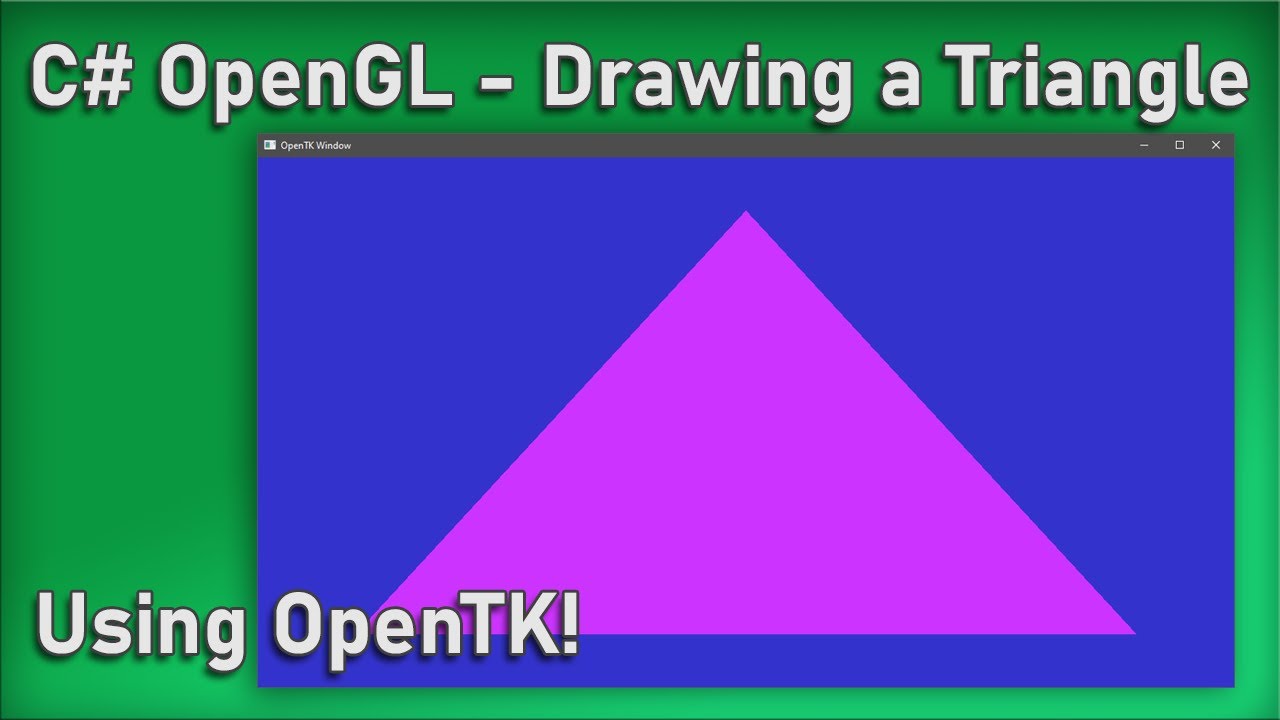 C Opengl Creating A Window And Drawing A Triangle Using Glfw Opentk
