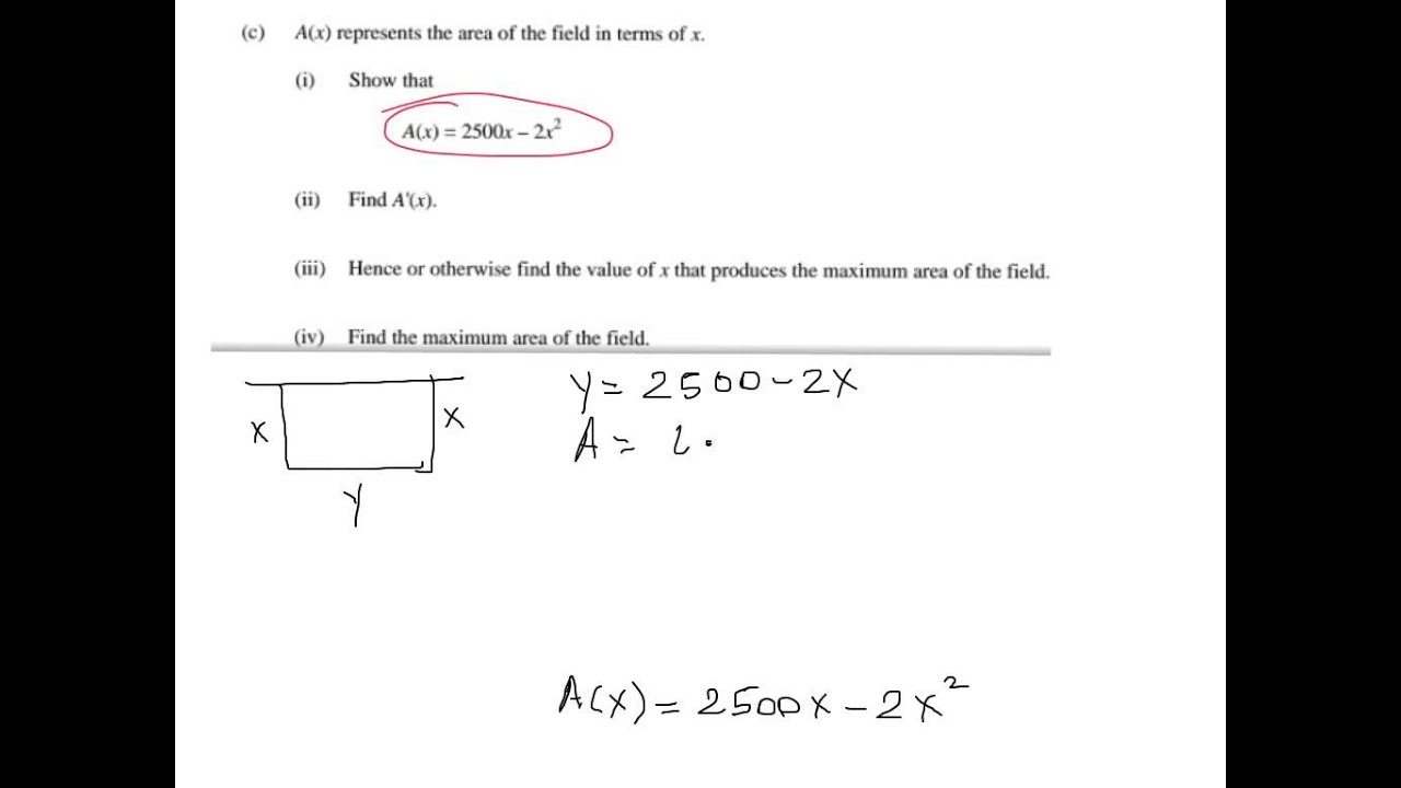 Optimization Calculus Examples