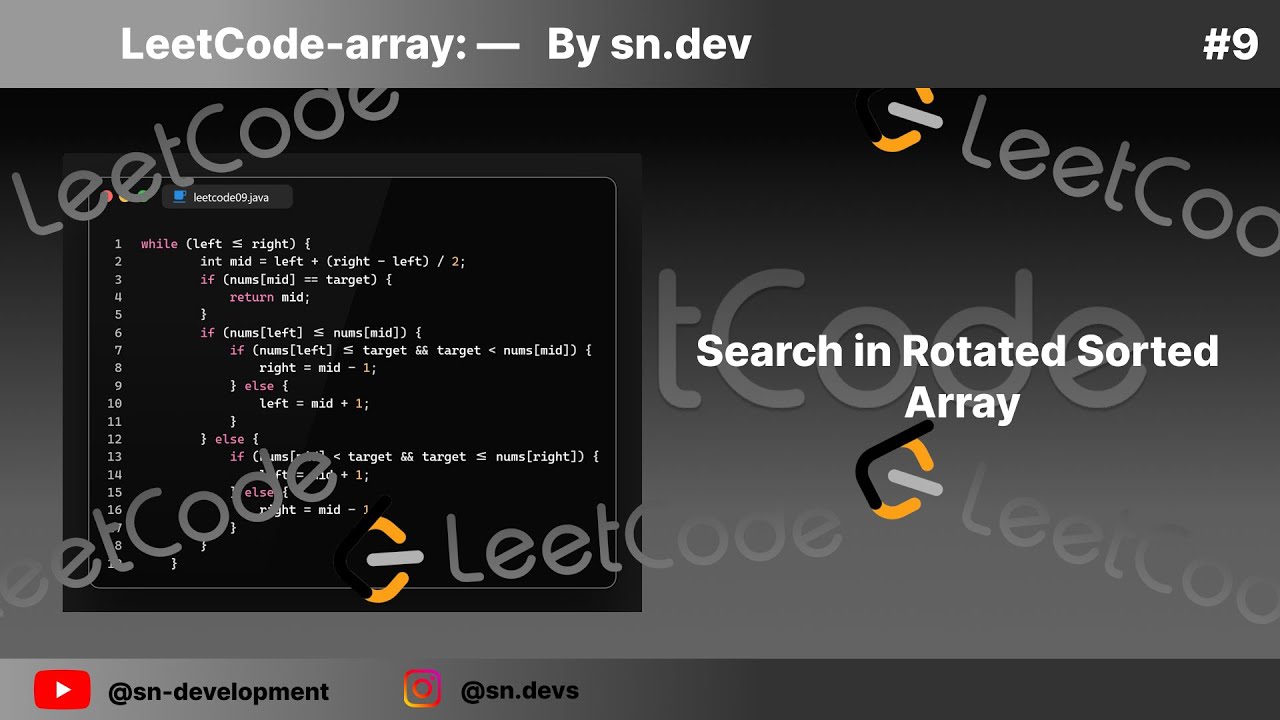 Leetcode Solution Search In Rotated Sorted Array Explained Binary
