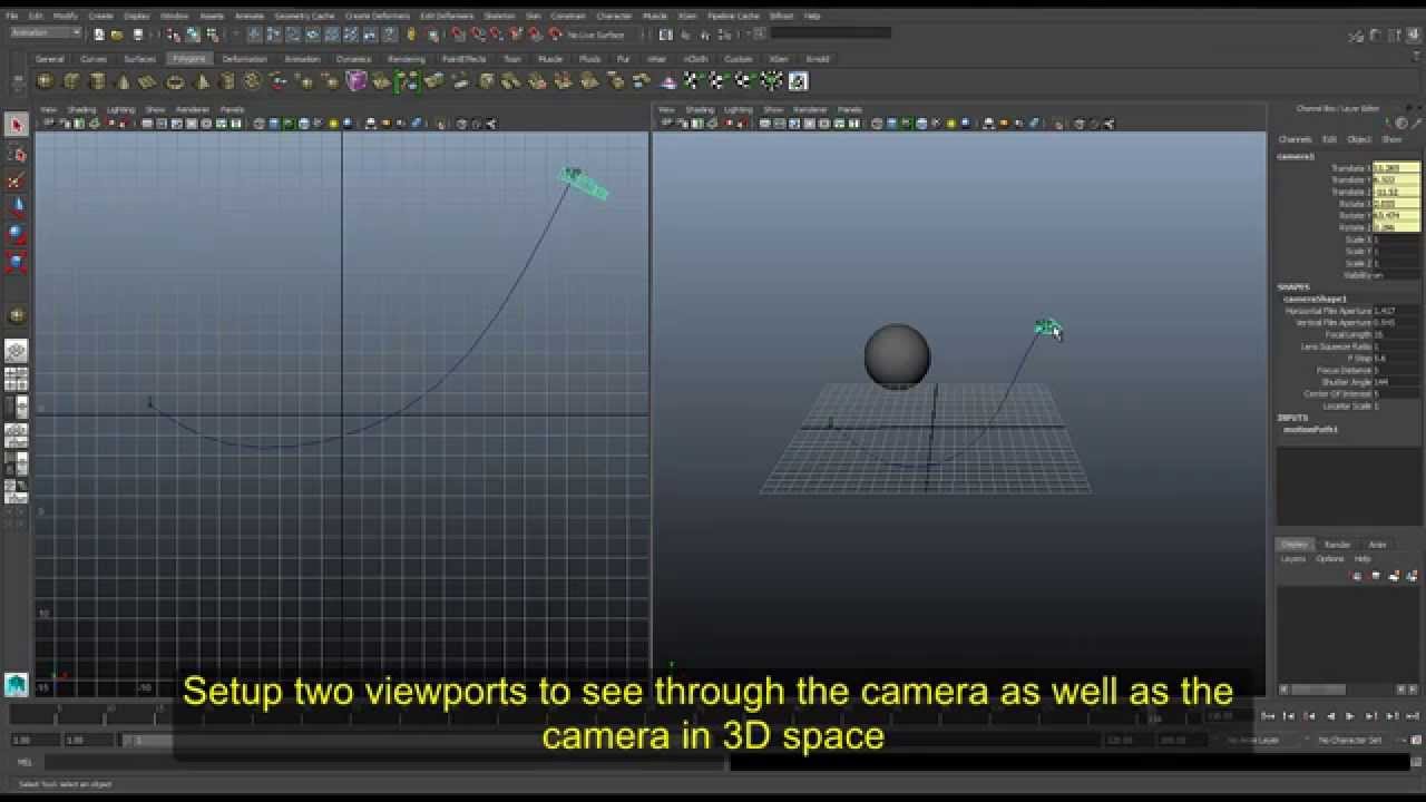 Autodesk Maya Camera Path Animation Youtube