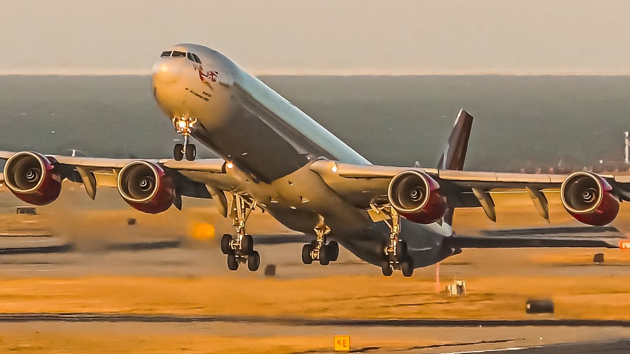 30 Big Planes Landing Takeoffs At Sfo A340 747 A380 777 San