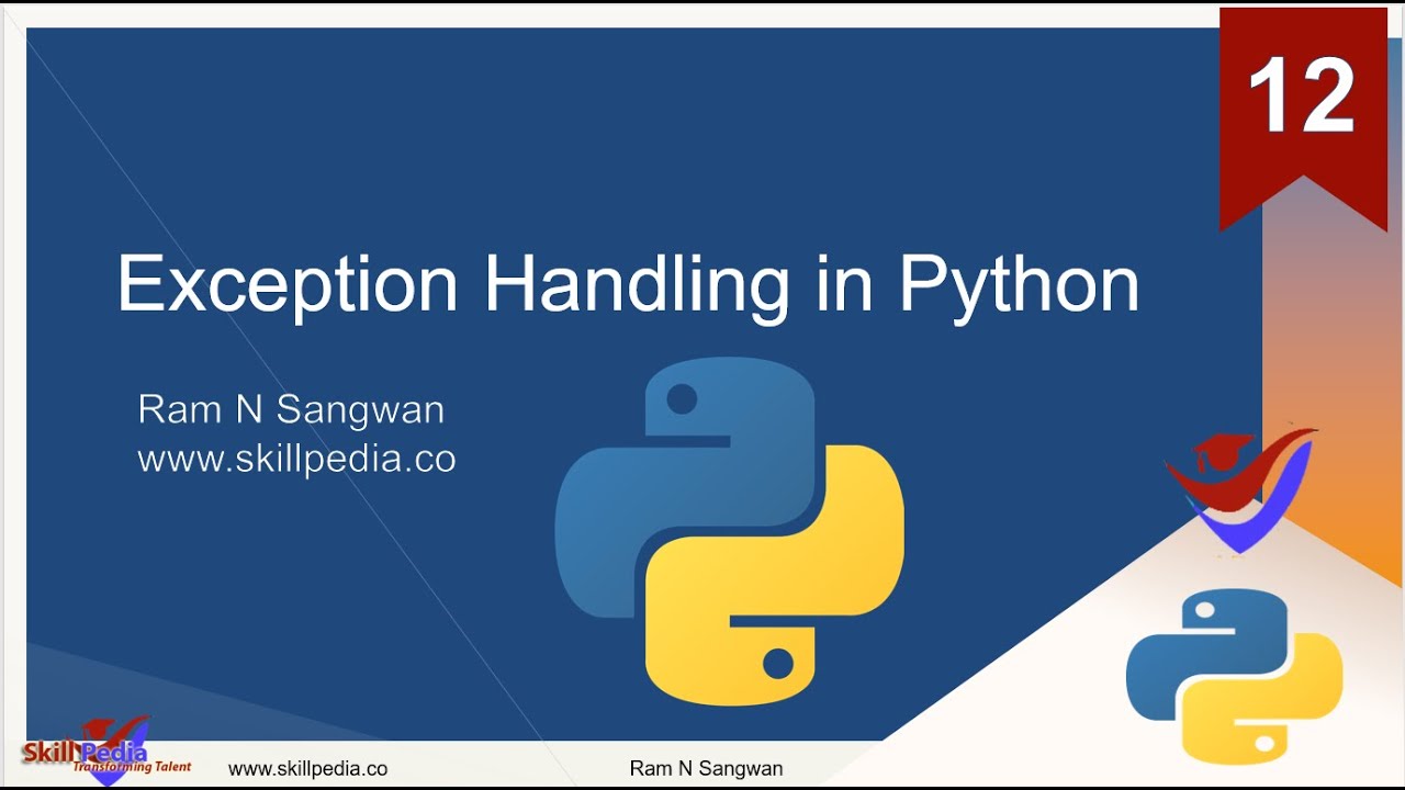 Python Exception Handling Python Tutorial For Beginners Python