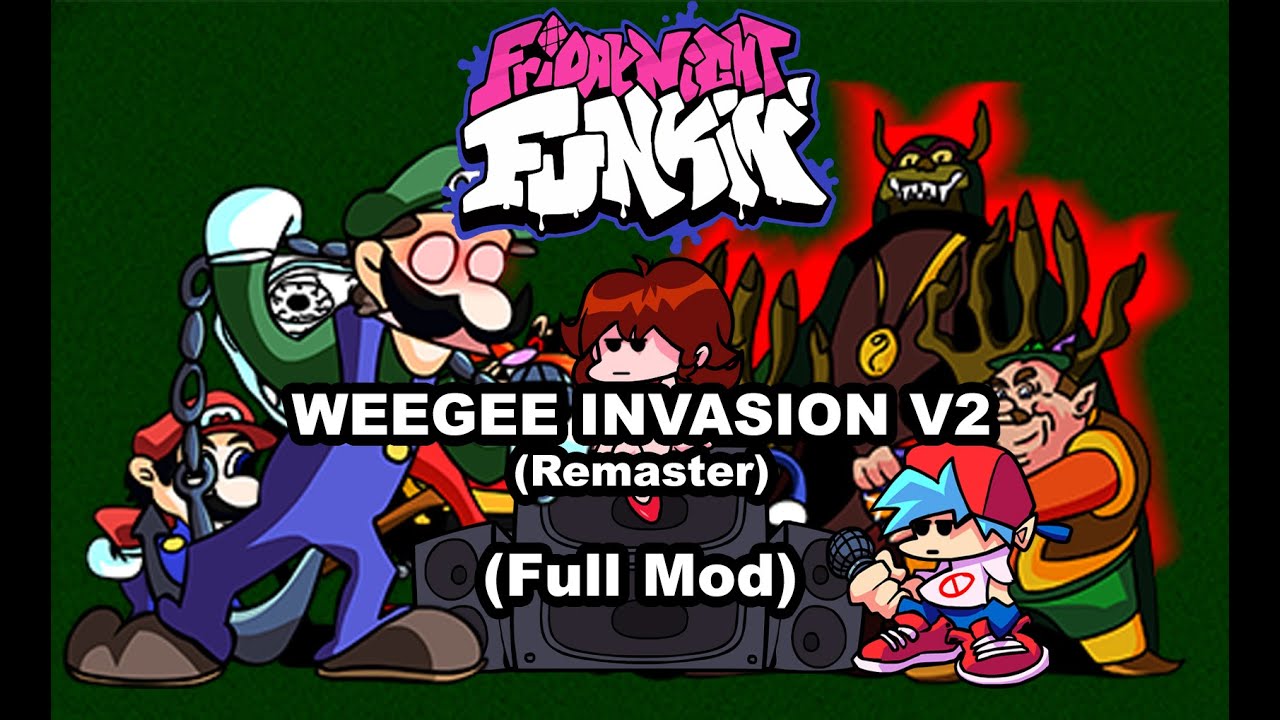 Friday Night Funkin Weegee Invasion V2 Remaster Full Mod Youtube