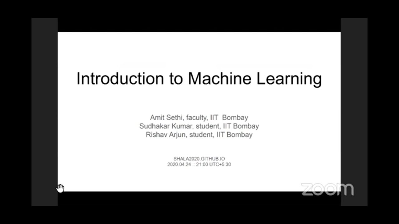 Ml 1 Introduction To Machine Learning Lecture Youtube