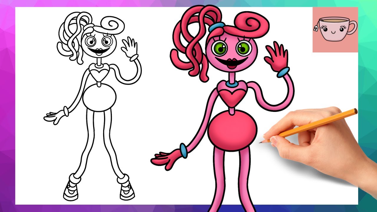 How To Draw Mommy Long Legs From Poppy Playtime Easy Drawing Tutorial