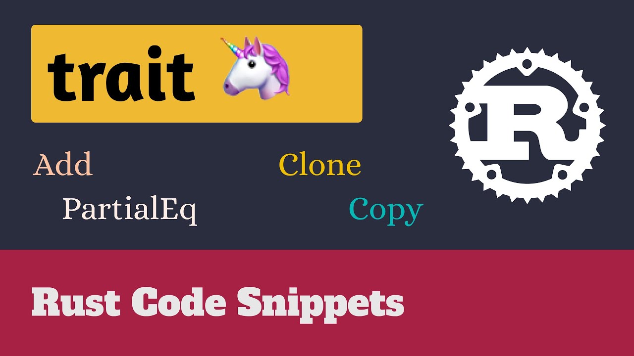 Rust Programming Trait Explained Youtube