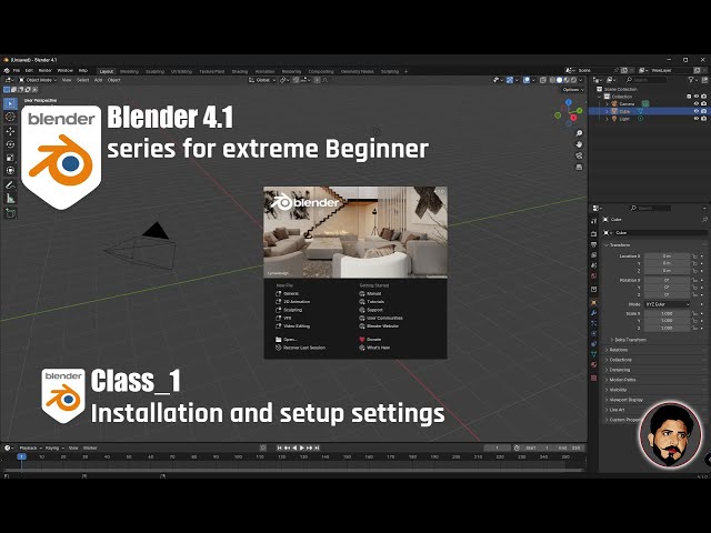 Blender Beginner Tutorial Part 1 User Interface 22 Blender