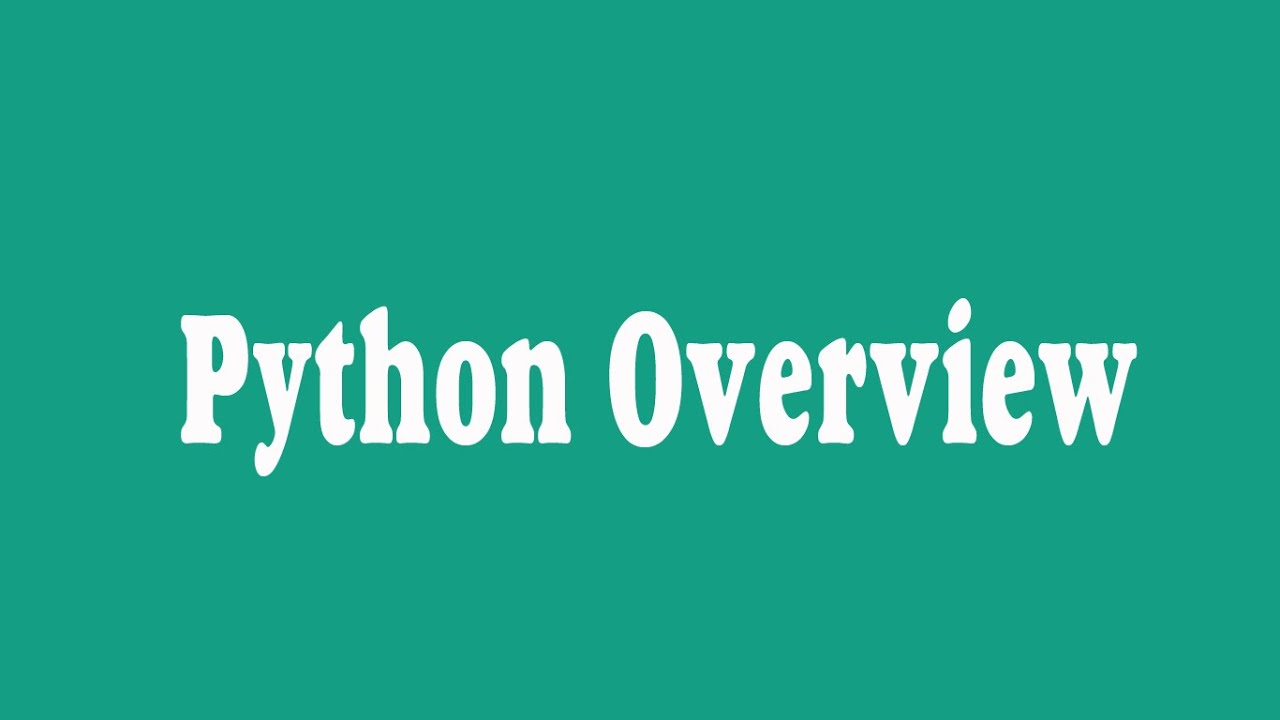 01 Python Overview Arabic Youtube