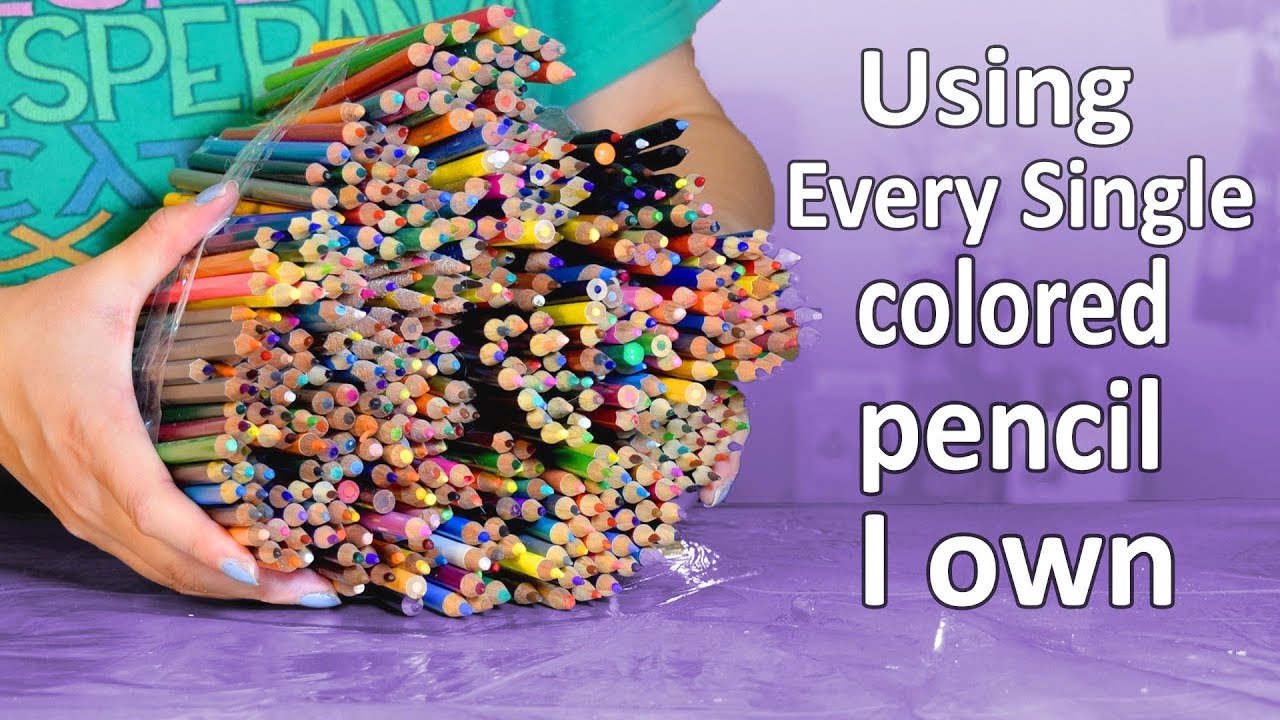 Using Every Single Color Pencil I Own On One Drawing Youtube